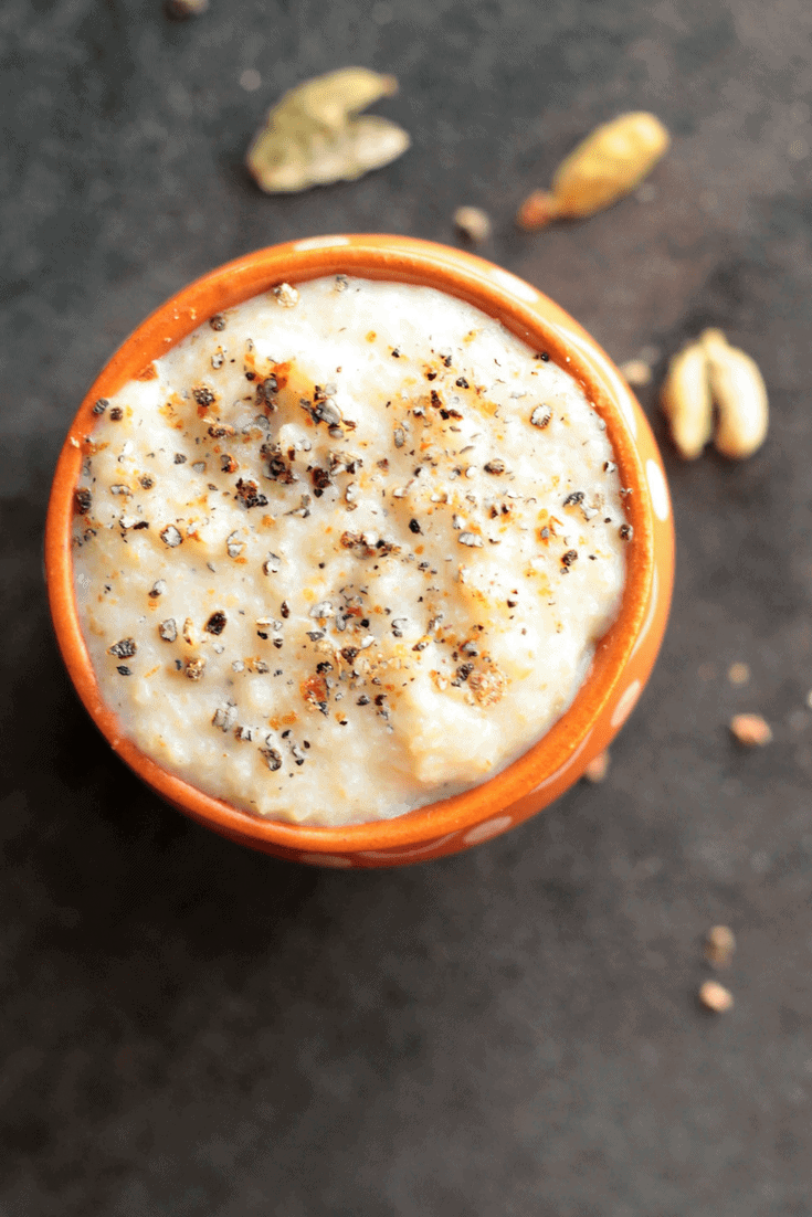 Vegan Bulgar Pudding / Daliya Phirni - The Belly Rules The Mind