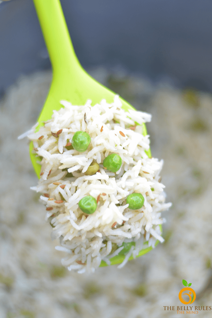 Peas Pulao | Peas Pilaf Video Recipe | TheBellyRulesTheMind