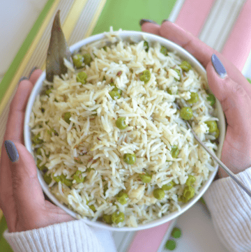 Peas Pulao | Peas Pilaf Video Recipe | TheBellyRulesTheMind