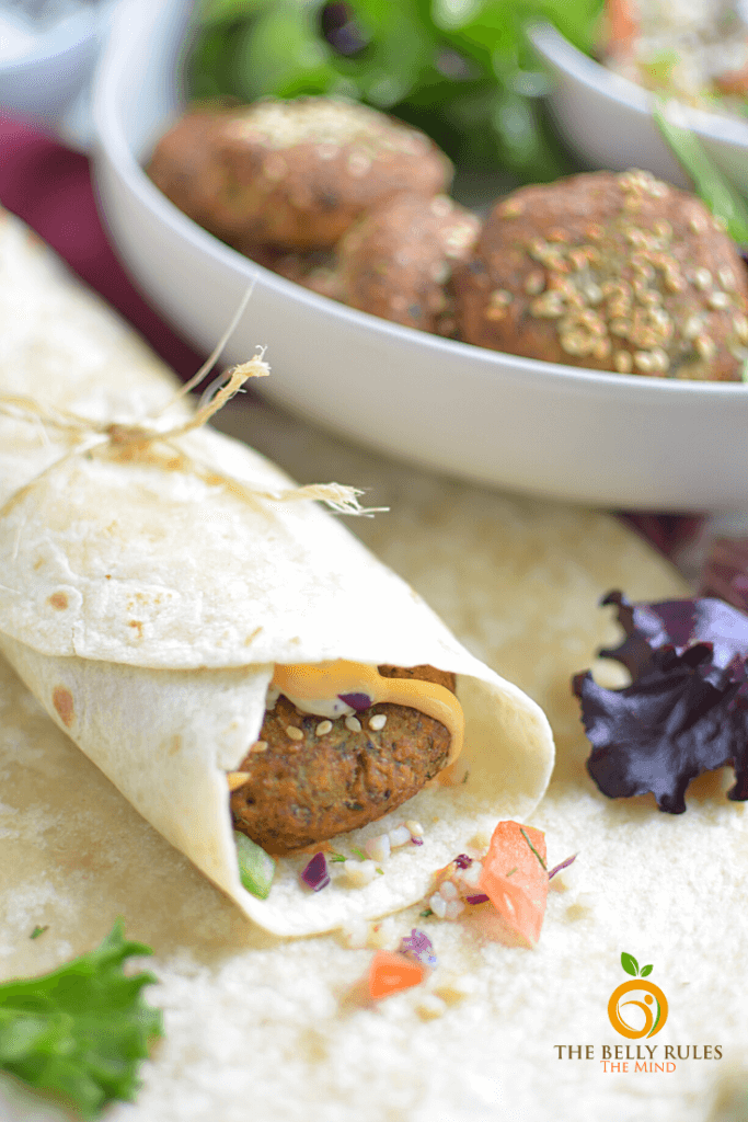 Quick Falafel Wrap Recipe - The Belly Rules The Mind