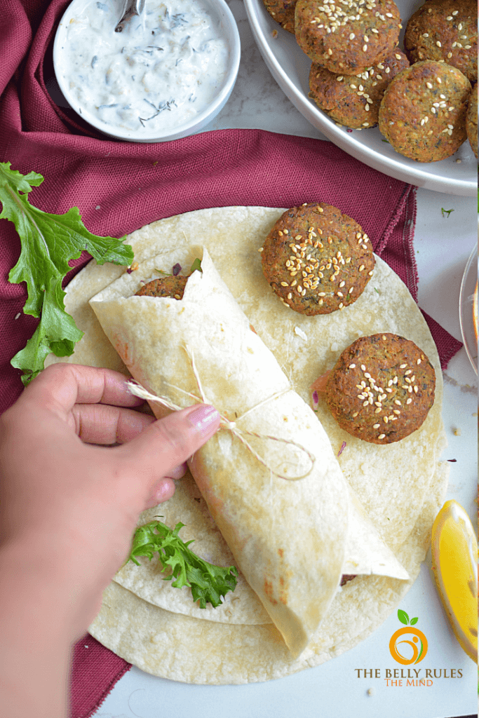 Quick Falafel Wrap Recipe - The Belly Rules The Mind
