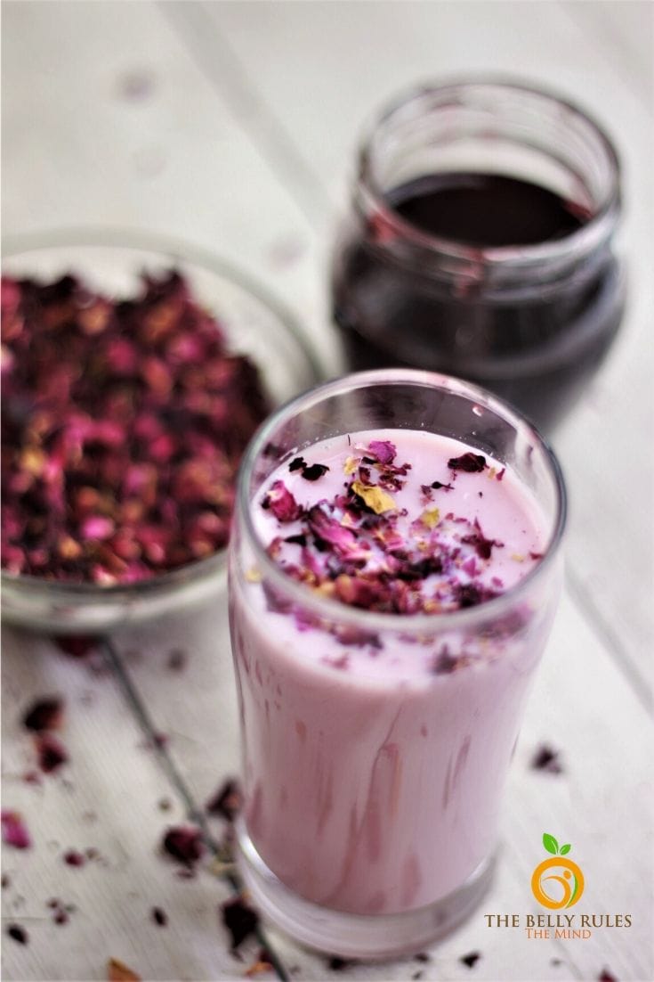 Rose Milk, Homemade Rose Syrup, and Gulkand Recipe | The Belly Rules ...