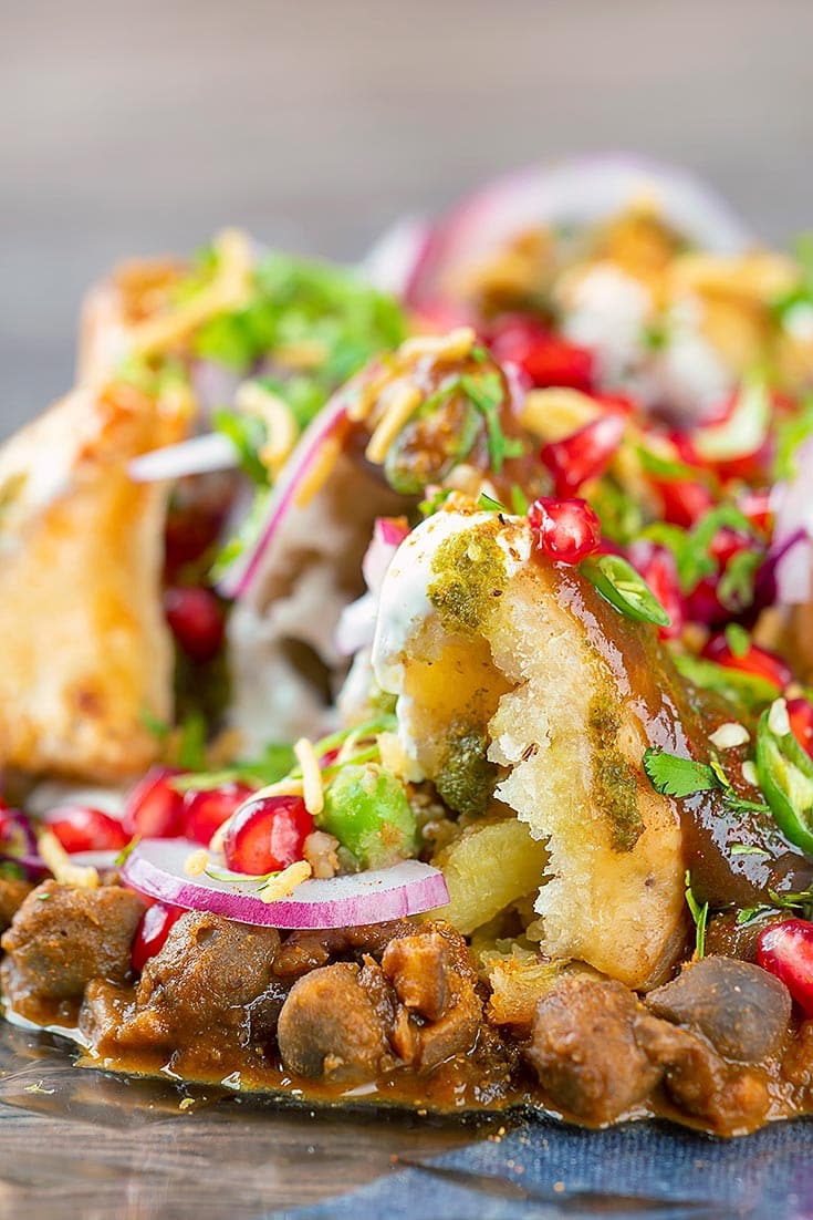 Homemade Samosa Chaat Recipe | TheBellyRulesTheMind