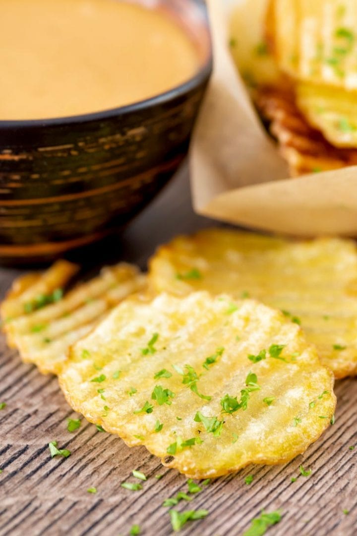 Crispy Air Fryer Potato Chips - The Belly Rules The Mind