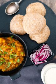 Easy Puffed Puri /Indian Fried Bread - The Belly Rules The Mind