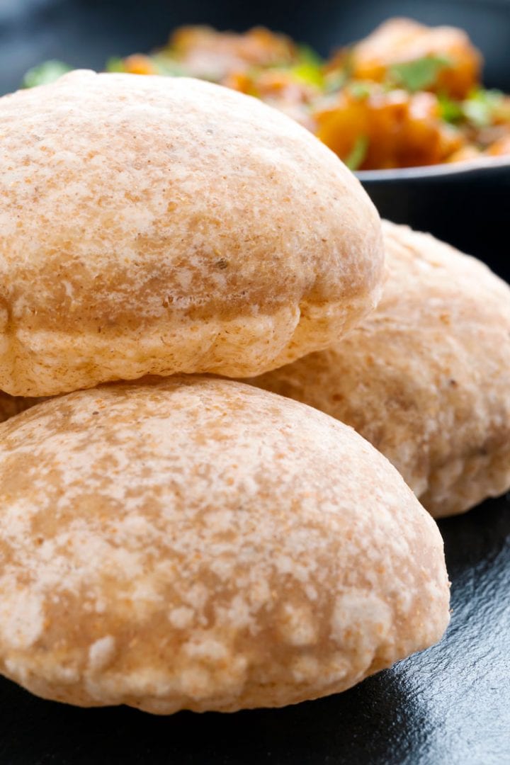 Easy Puffed Puri /Indian Fried Bread - The Belly Rules The Mind