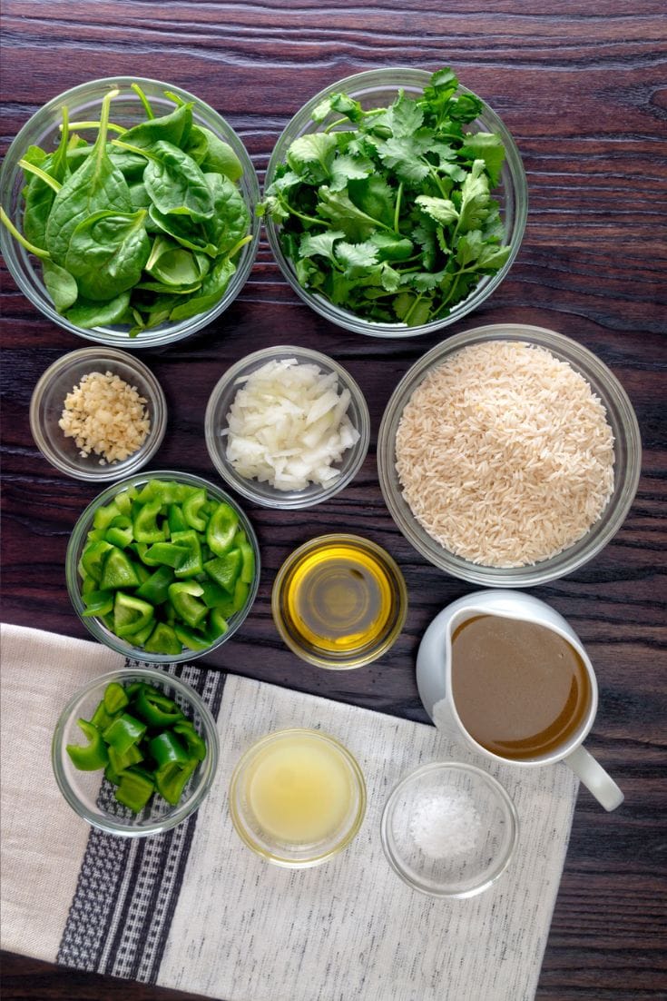 Spicy Arroz Verde - Mexican Green Rice Recipe | BellyRulestheMind