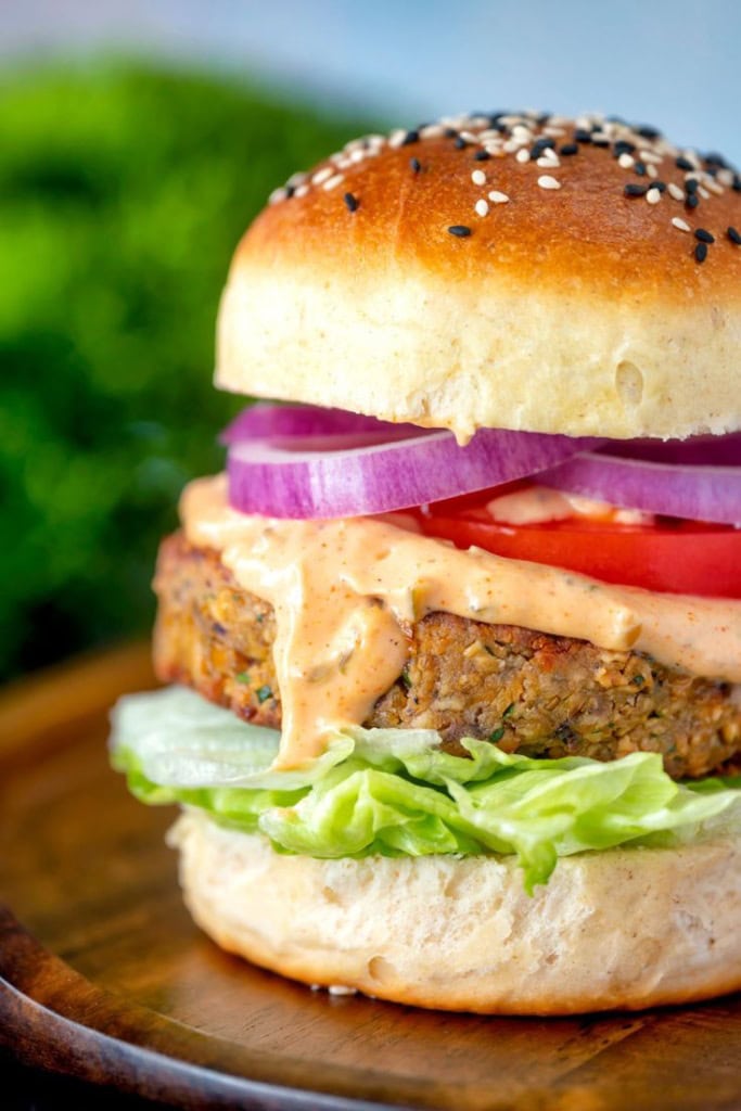 Spicy Chickpea Vegan Burgers - The Belly Rules The Mind