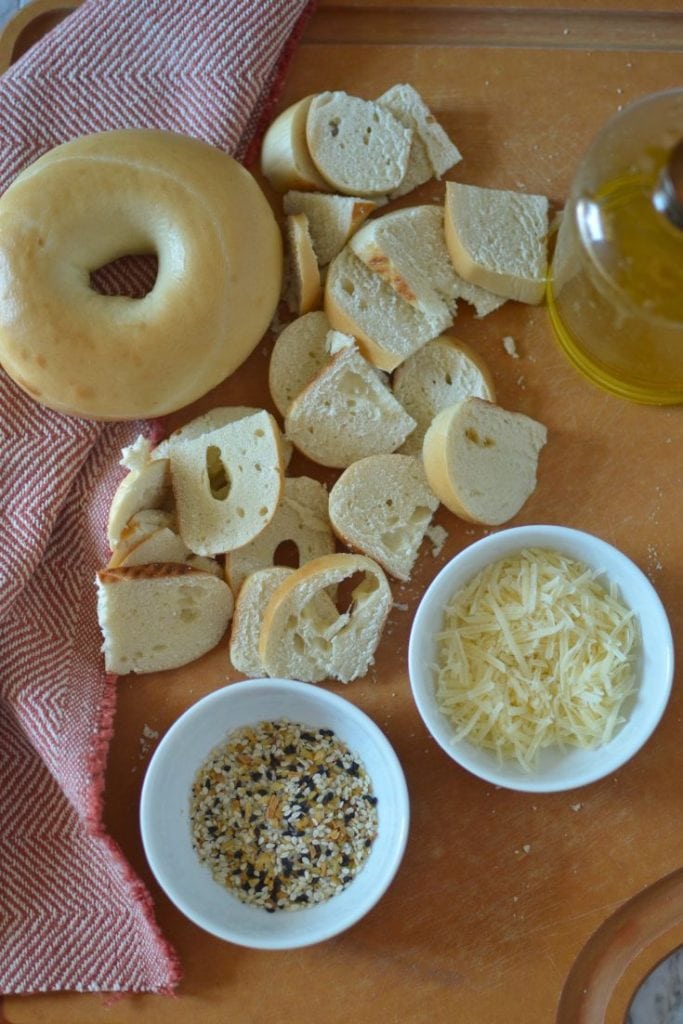 3 Flavor Bagel Chips: How to Make Bagel Chips at home - The Belly Rules ...