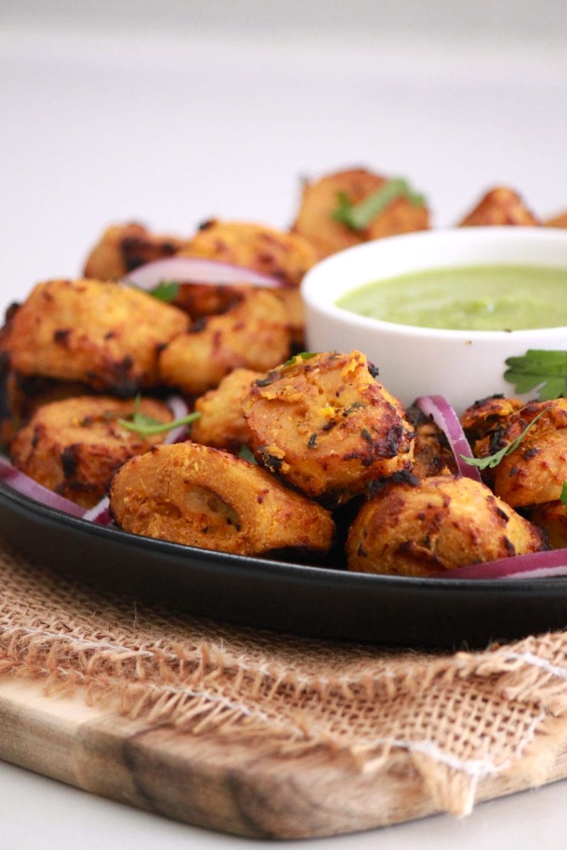Tandoori Soya Chaap in Air Fryer - The Belly Rules The Mind