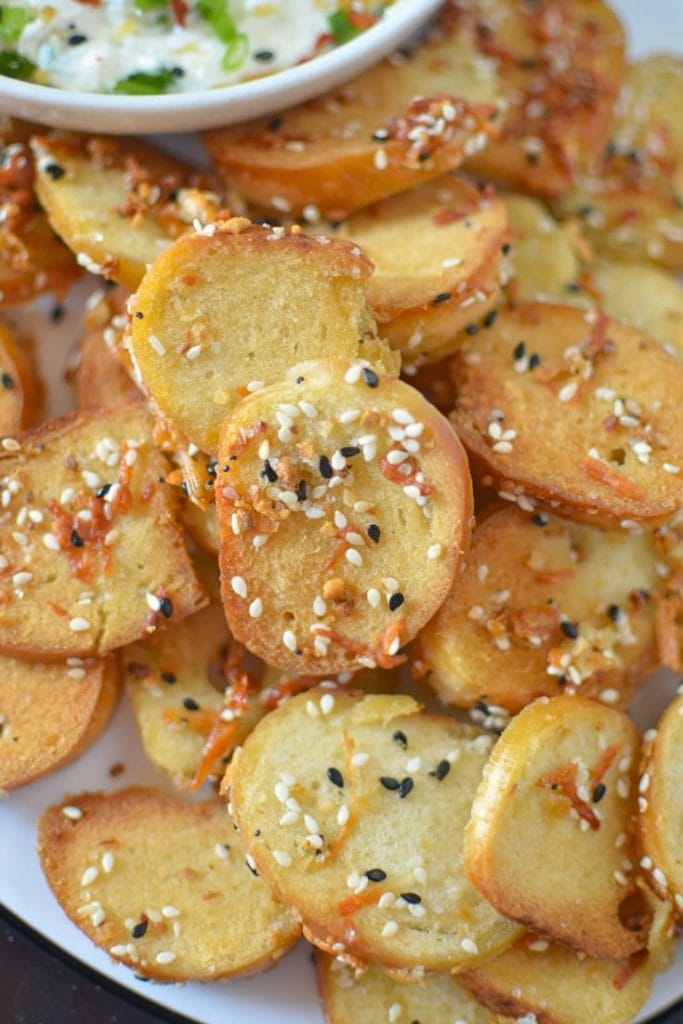 3 Flavor Bagel Chips: How to Make Bagel Chips at home - The Belly Rules ...