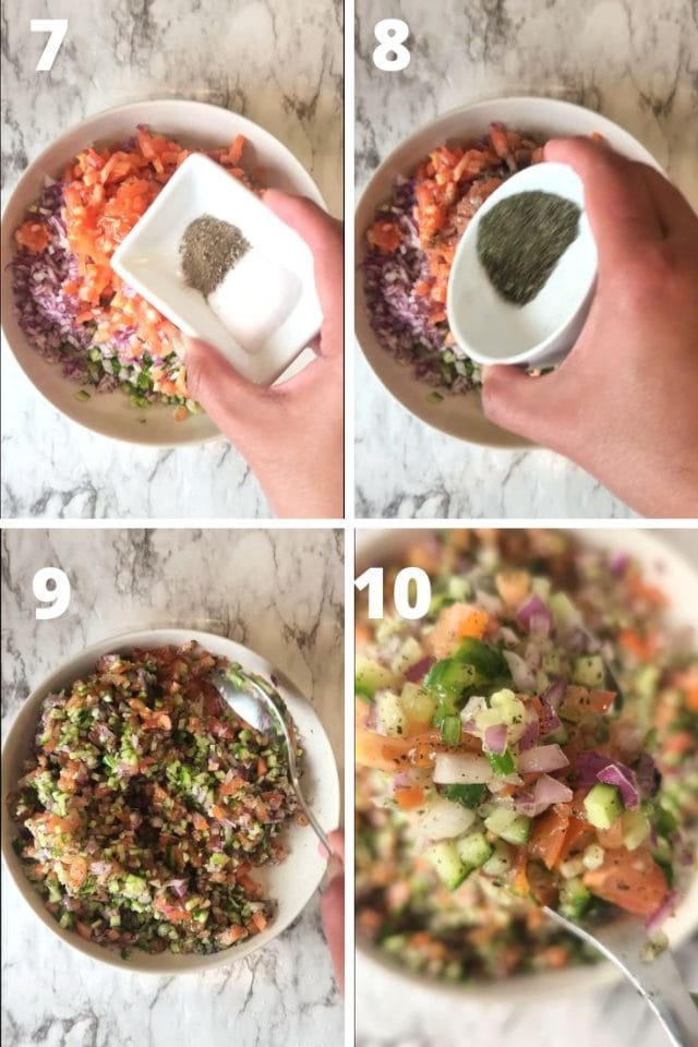 Persian Shirazi Salad Video Recipe - Authentic Salad-E-Shirazi