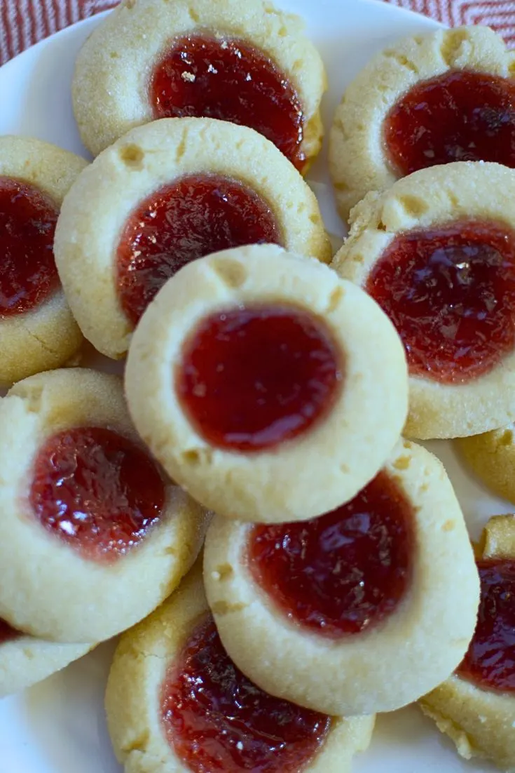 4 Ingredient Easy Raspberry Thumbprint Cookies Recipe