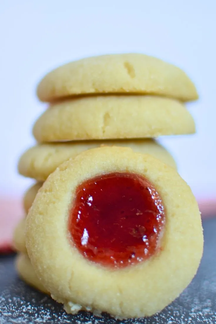 4 Ingredient Easy Raspberry Thumbprint Cookies Recipe
