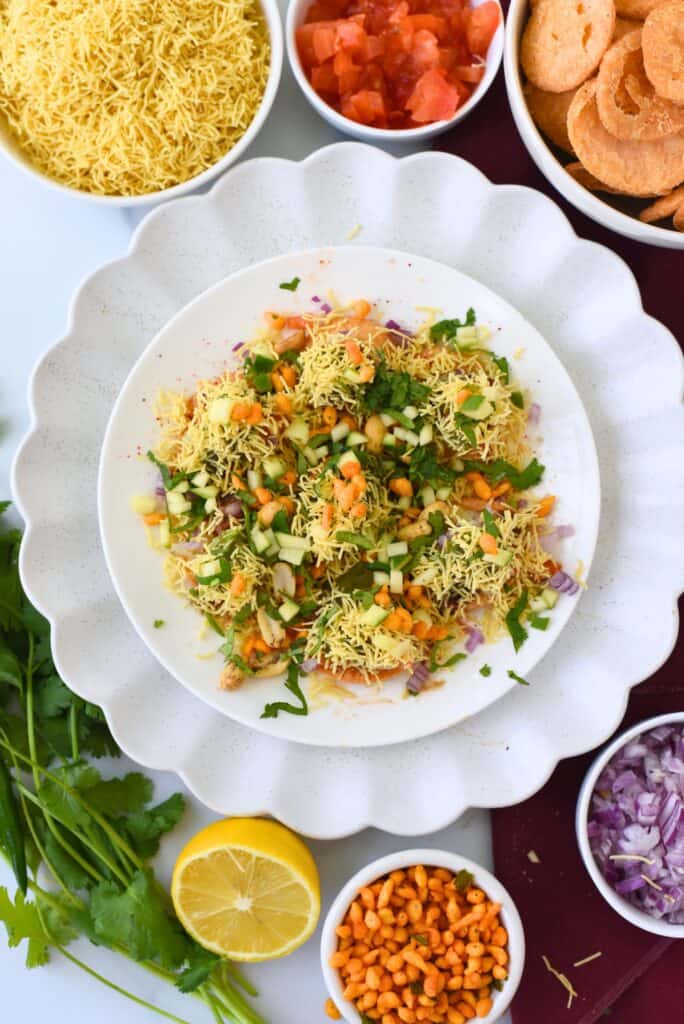 Sev Puri Recipe (Authentic Mumbai Style Sev Batata Puri) - The Belly ...