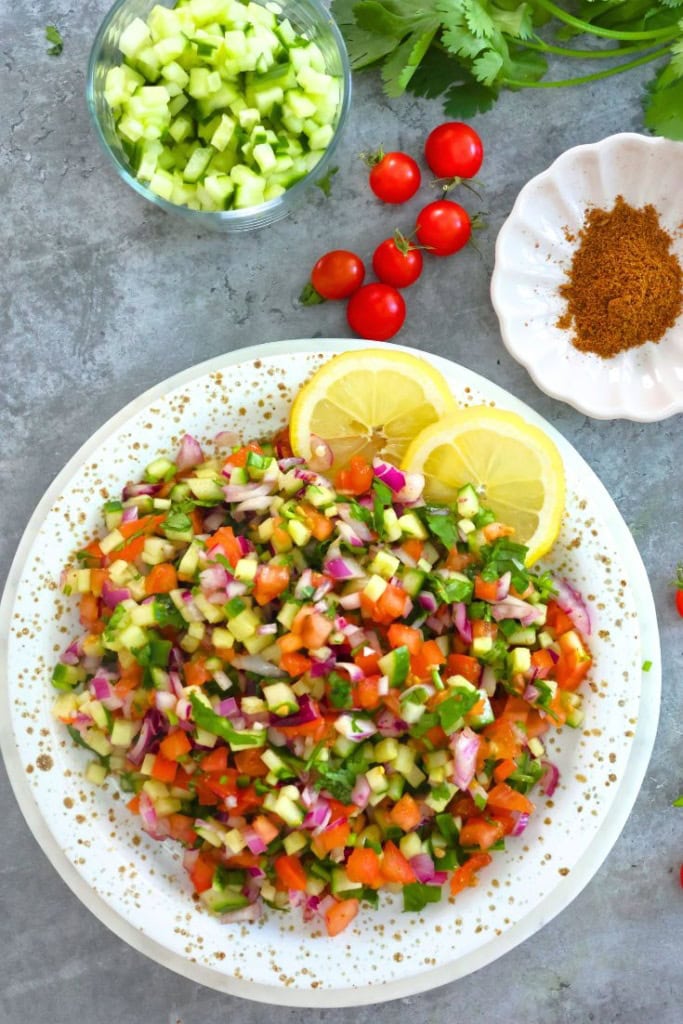 Easy Refreshing Tantalizing Kachumber Salad - The Belly Rules The Mind