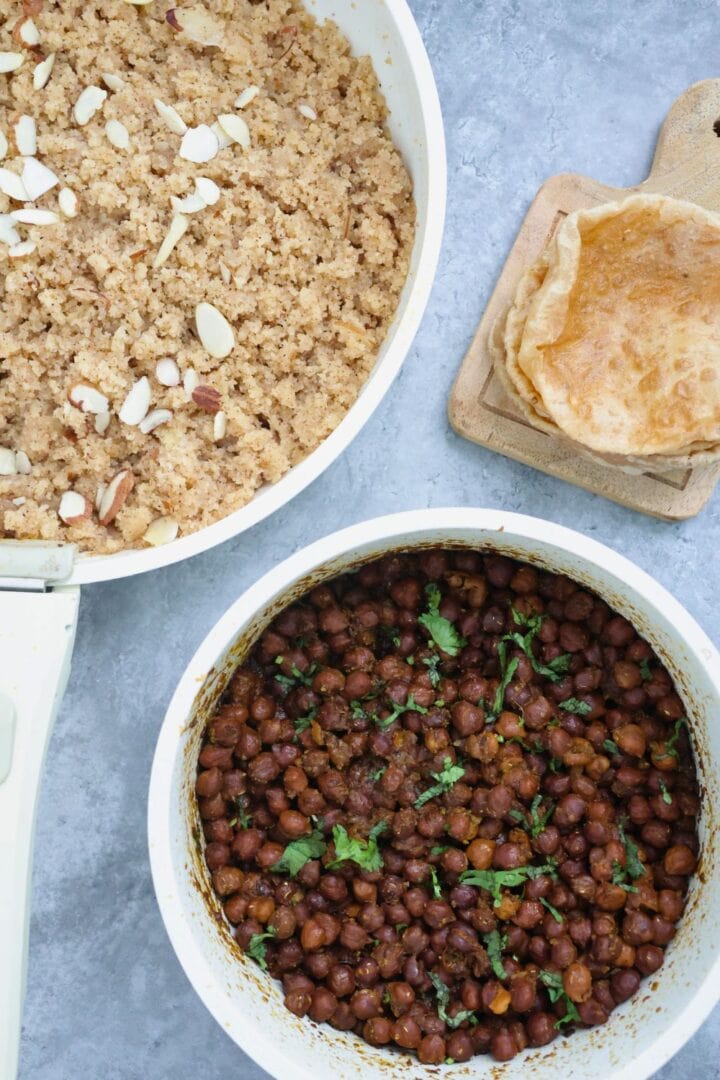 Halwa Puri Channa Divine Ashtami Prasad - The Belly Rules The Mind