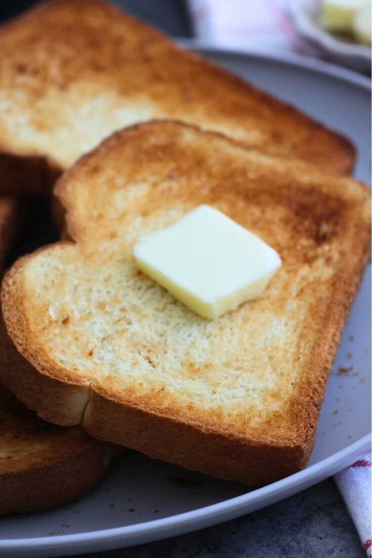 Perfectly Crispy Air Fryer Toast Bread - The Belly Rules The Mind