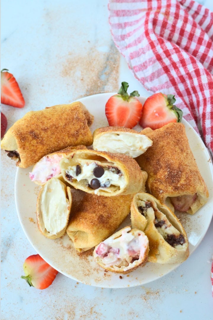Easy Air Fryer Cheesecake Chimichanga Recipe - The Belly Rules The Mind