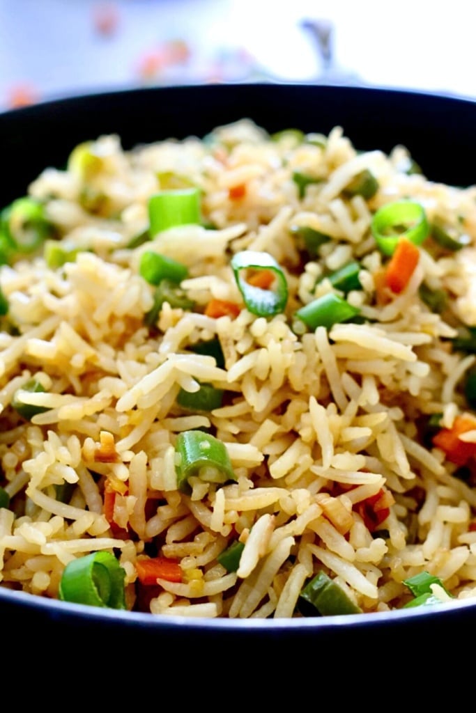 Street-Style Indo Chinese Vegetable Fried Rice - The Belly Rules The Mind