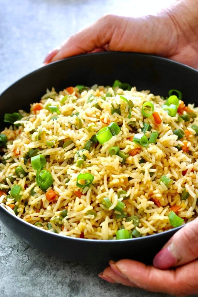 Street-Style Indo Chinese Vegetable Fried Rice - The Belly Rules The Mind