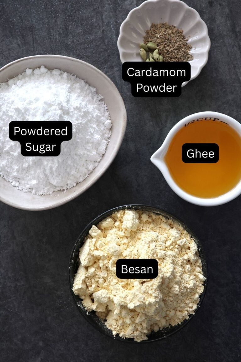 Melt-In-Your-Mouth Besan Ladoos + Tips - The Belly Rules The Mind