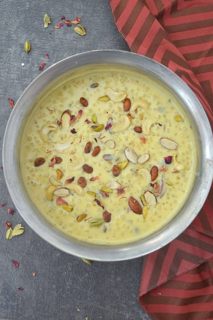 Rich & Creamy Sabudana Kheer / Indian Tapioca Pudding Recipe - The ...