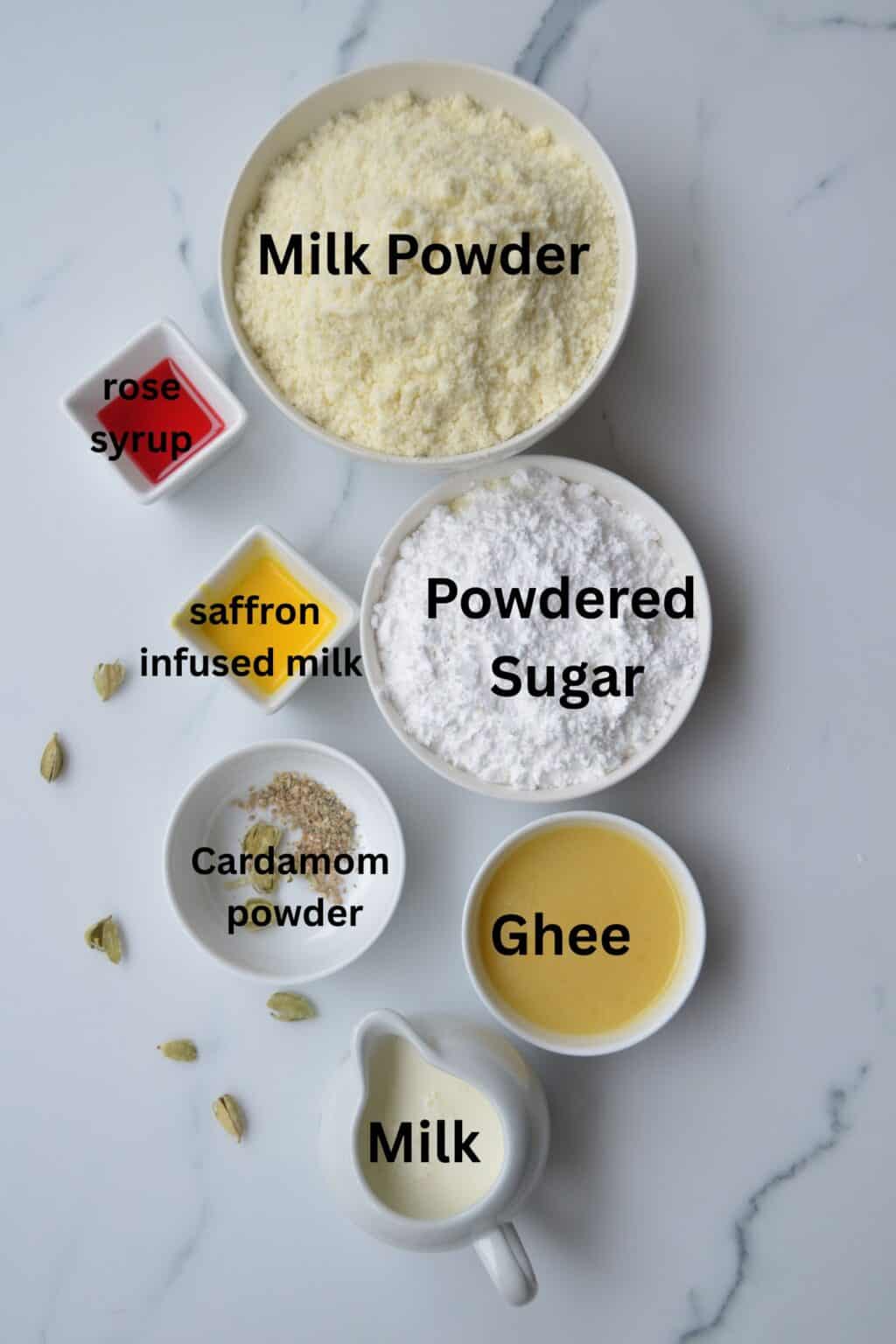 Instant Milk (Doodh) Peda - 5 Flavors - The Belly Rules The Mind