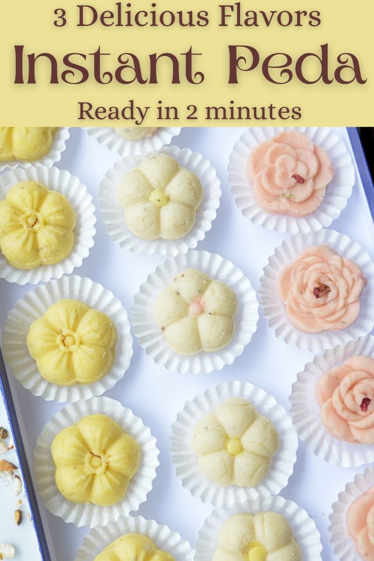 Instant Milk (Doodh) Peda - 5 Flavors - The Belly Rules The Mind