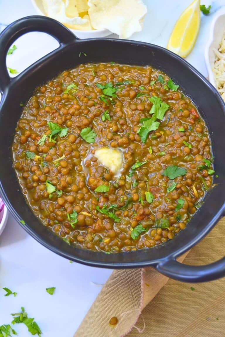 Rustic and creamy Dhaba style Whole Masoor Dal - The Belly Rules The Mind