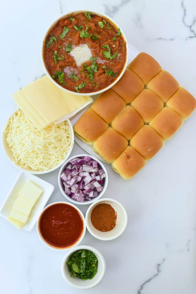 Pav Bhaji Sliders - Indian Fusion Bites - The Belly Rules The Mind
